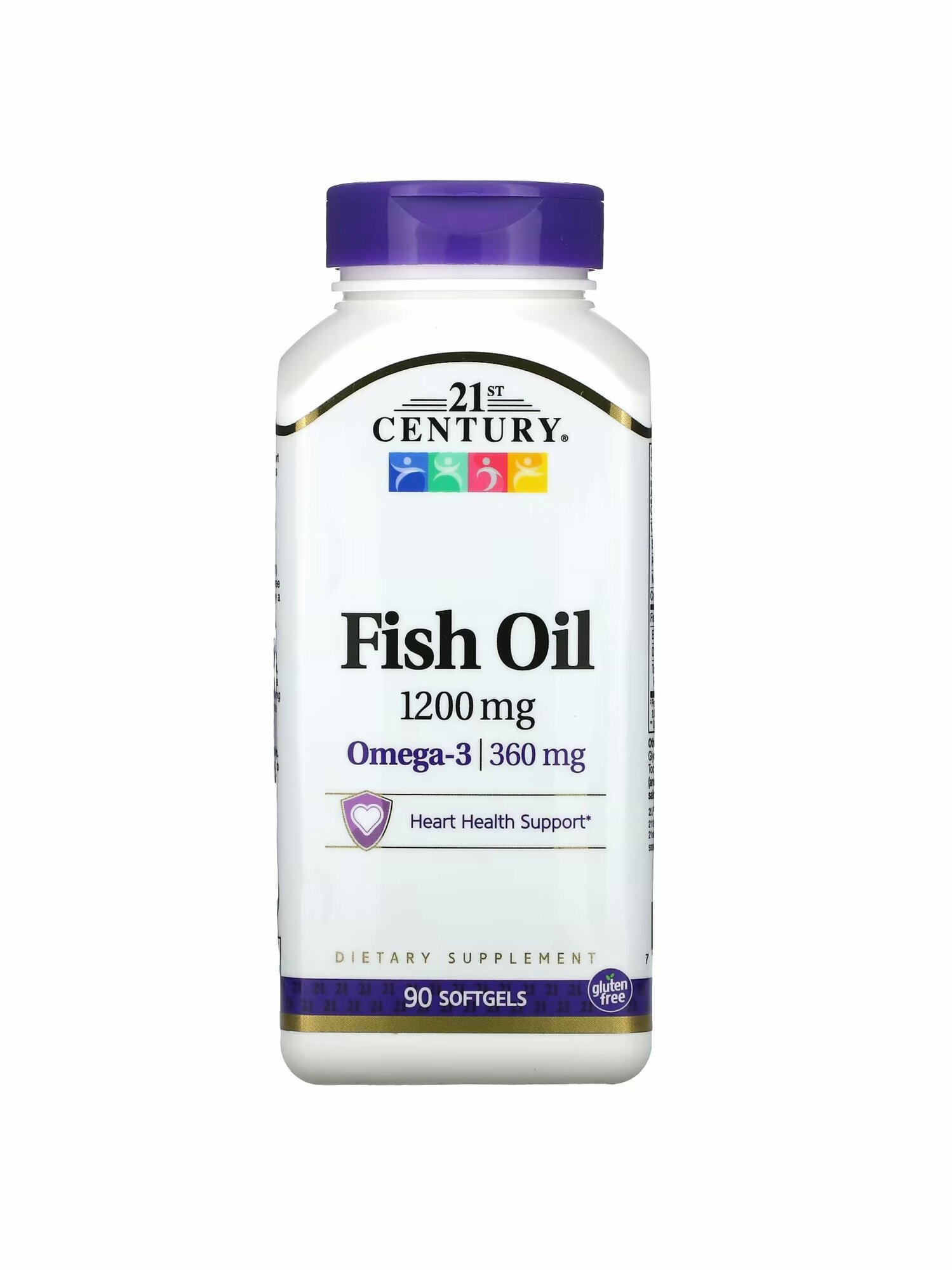 21st Century, Fish Oil, Omega-3, Рыбий жир 1200 мг Омега-3 - 90 мягких таблеток