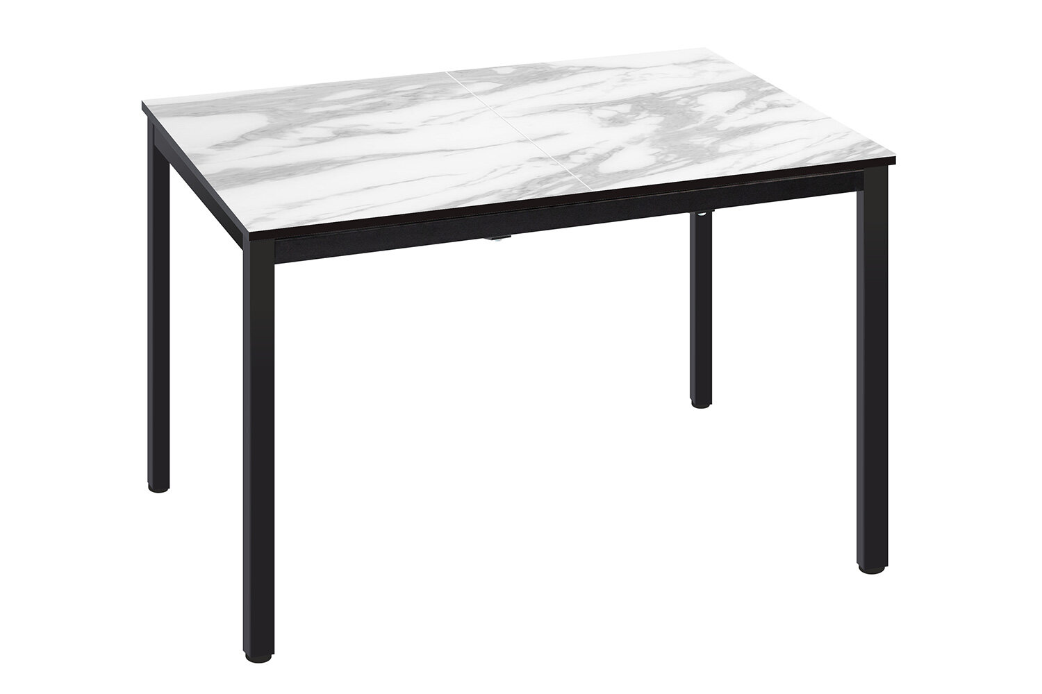 Стол кухонный Hoff Норд, 110х75х70 см, цвет белый мрамор, чёрный