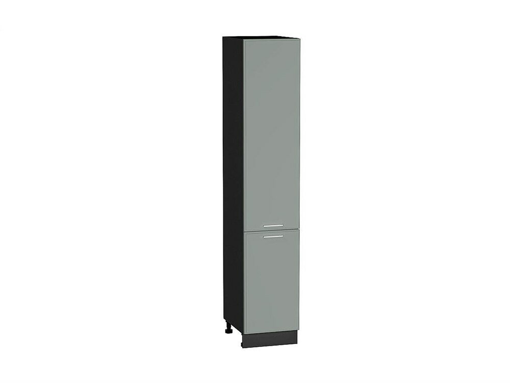 VVT Шкаф пенал с 2-мя дверцами Квадро Graphite, Аквамарин, 2140, 400