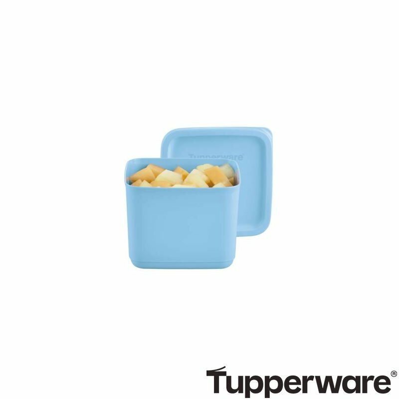 Контейнер пищевой Tupperware "Кубикс", герметичный, голубой, пластик, 1 л