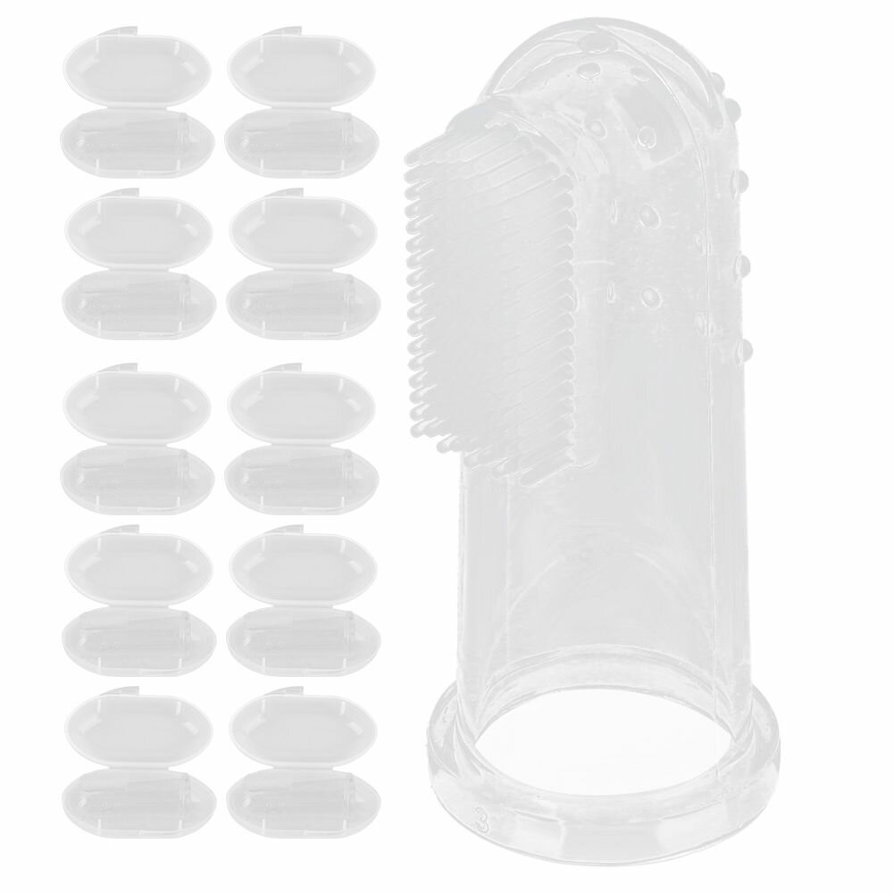 Детская зубная щетка для пальцев, мягкая силиконовая щетка для новорожденных, нежный уход за полостью рта, легко чистить