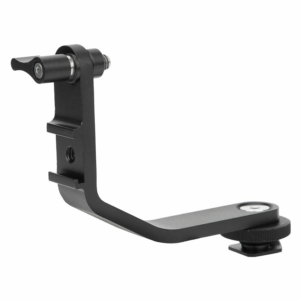 Крепление L-образное для видеомониторов DSLR-камер FEELWORLD F5 F6 F6S S55 FW567 FW568, 360 вращение, алюминиевый сплав, черное