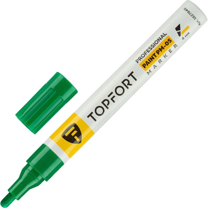 Маркер лаковый TOPFORT Paint 4 мм зеленый 1827840 ZP1501