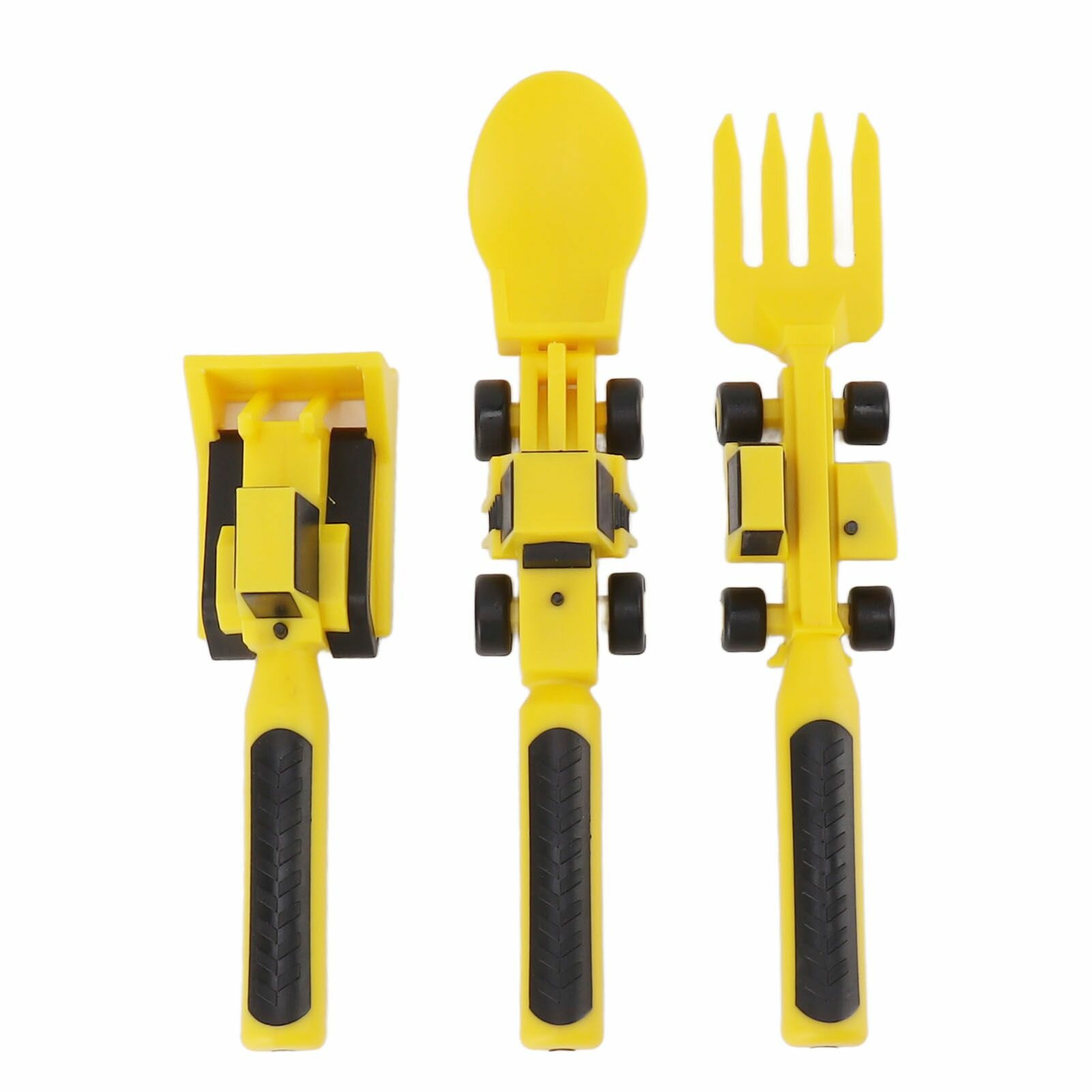 Набор столовых приборов для строительства для малышей, тема экскаватора, детский набор вилок, ножей, ложек для маленьких строителей, легко держать в руке и чистить, прочная конструкция