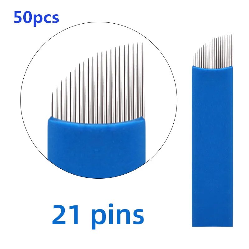 Иглы для микроблейдинга Tebori 0,18-0,25 мм 20/50 шт. 50pcs 21 pins