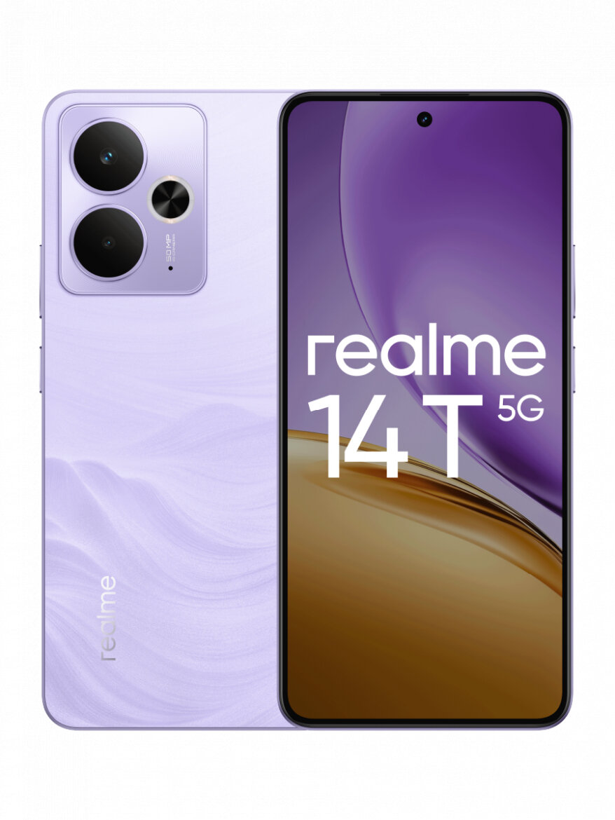 Смартфон Realme 14T, 12/256Gb, AMOLED, Global, Purple (Фиолетовый)