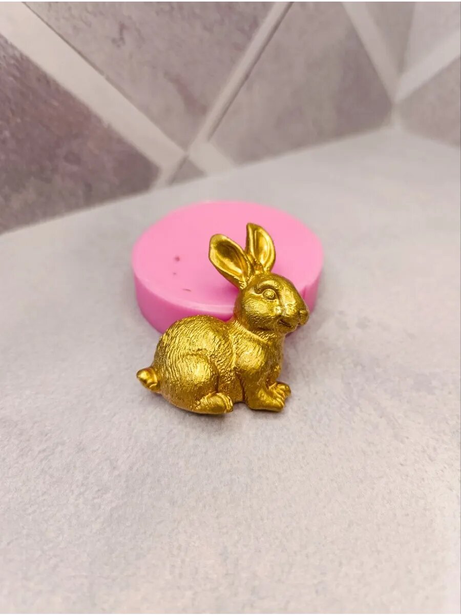 Молд силиконовый "Заяц". Высота готового изделия 6,2 см. "Т-молд".