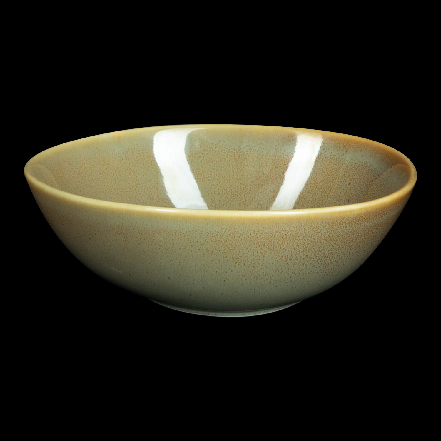 Салатник овальный 9" 220 мм фарфоровый зеленый KLEN "Corone Primavera"