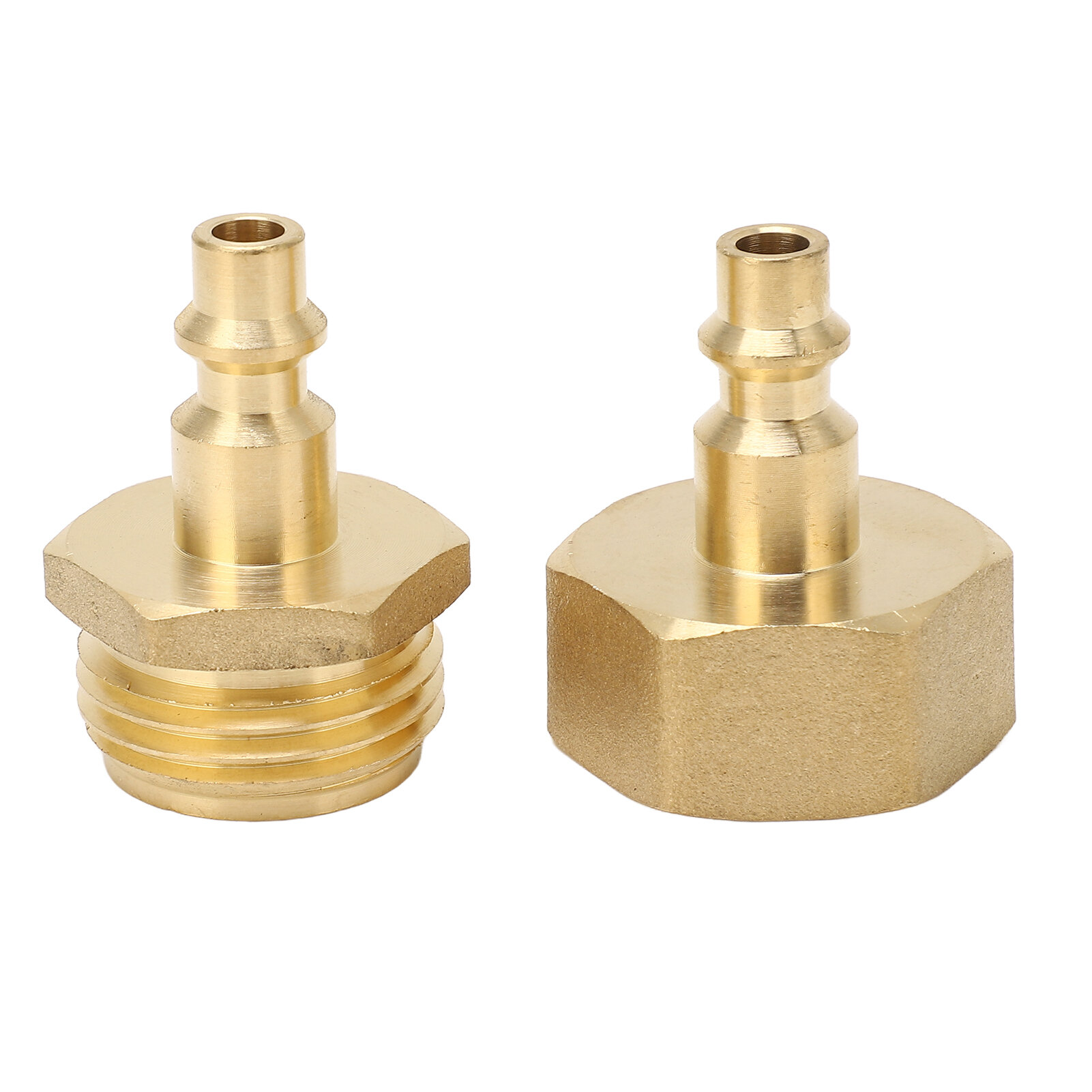 Переходник для воздушного компрессора 1/4 дюйма на резьбу для садового шланга 3/4 дюйма, 2 шт. соединителей для автодомов, лодок, кемперов и туристических прицепов.