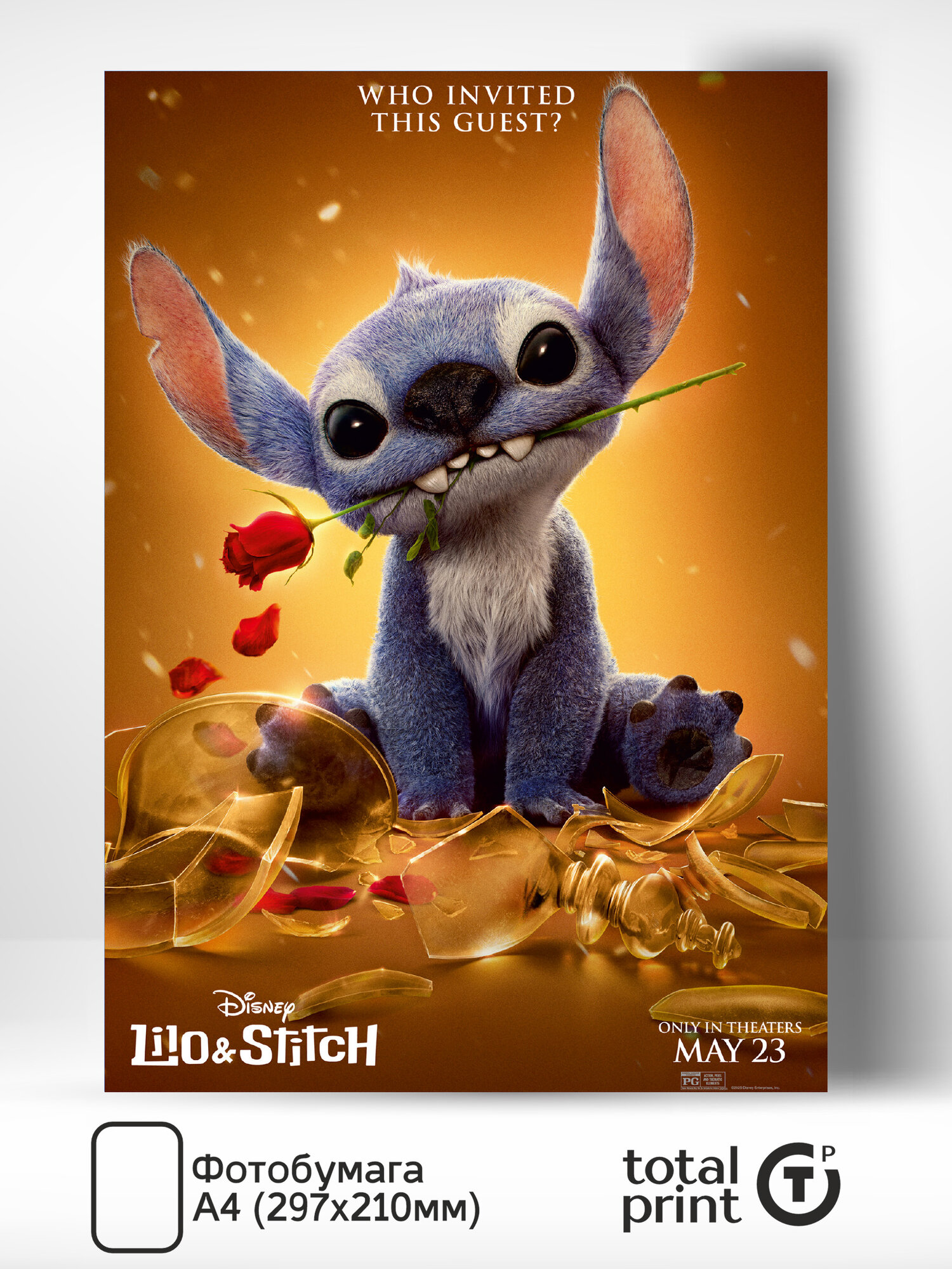 Постер на стену для интерьера Лило и Стич/ Lilo and Stitch, А4 (297х210мм), TotalPrint