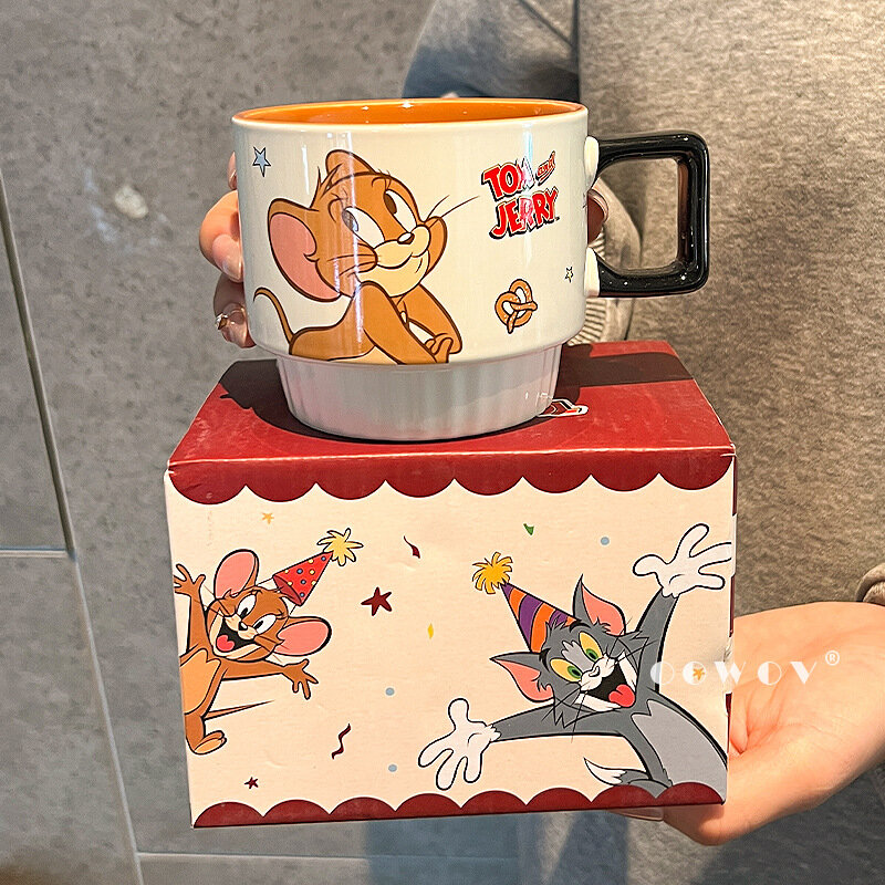 Том и Джерри милый Джерри керамическая кружка штабелируемая чашка домашняя пара чашка для воды женская чашка для кофе сувенир