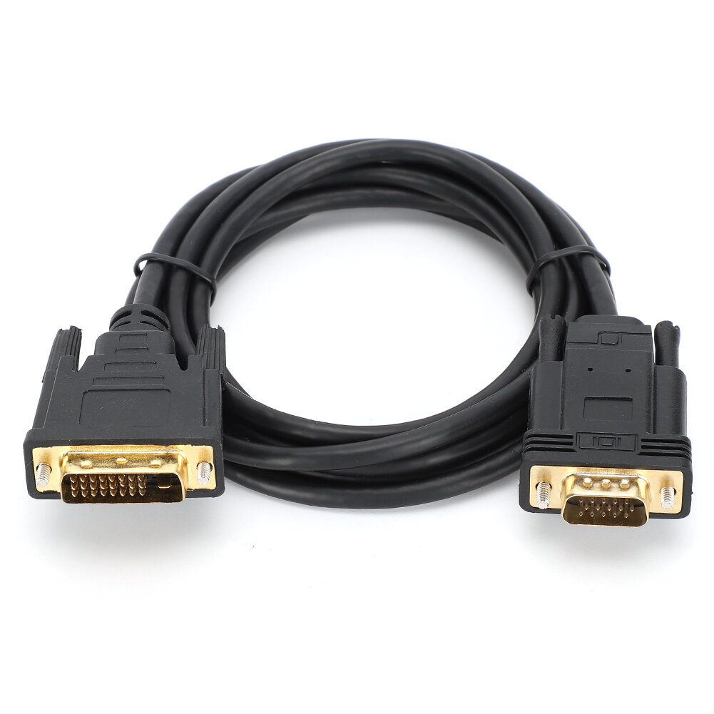 2-метровый видеокабель-адаптер DVI - VGA с разъемом папа 1080P HD для подключения к компьютеру, совместимый с монитором ПК на базе Windows 95
