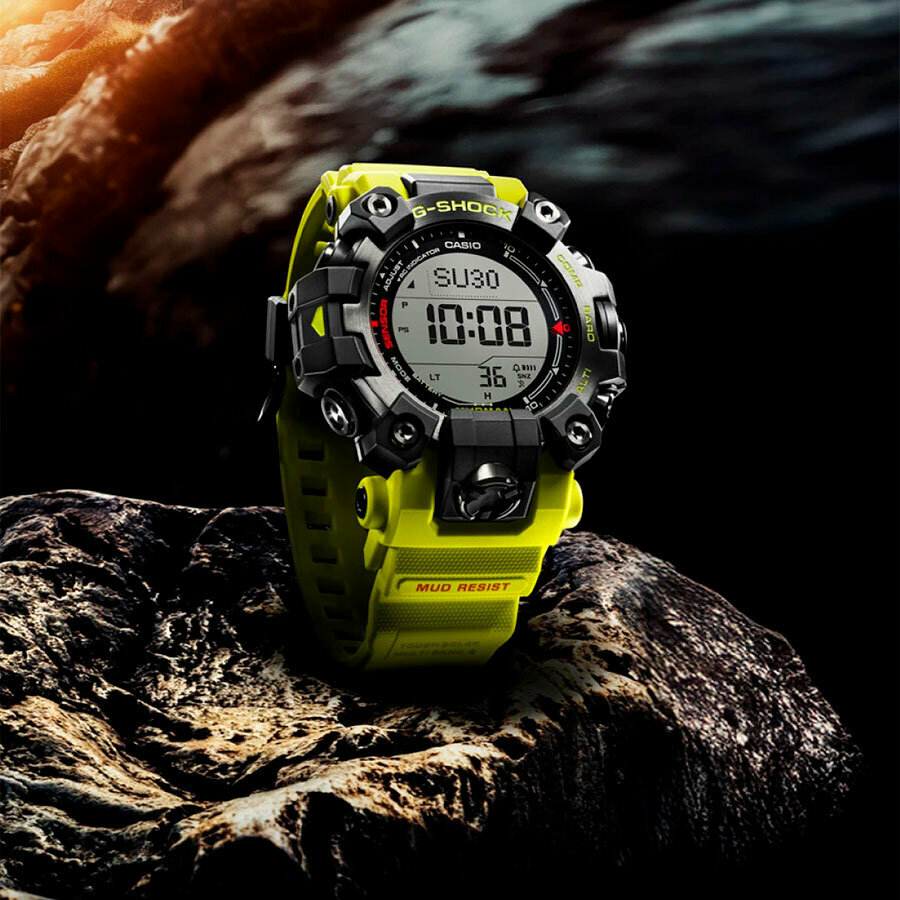 Наручные часы CASIO G-Shock, серый, черный, зеленый — фото 1