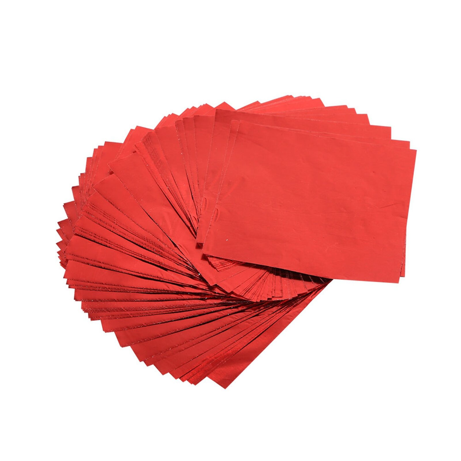 100 шт./лот квадратные обертки для конфет, шоколадных леденцов, фольга, бумага 3" x 3" красные