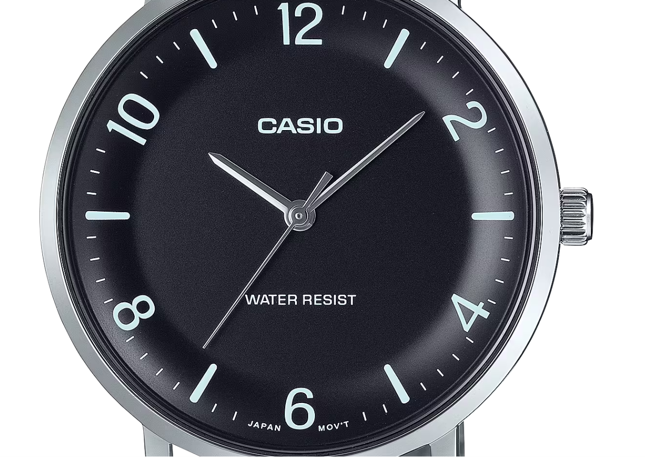 Наручные часы CASIO, серебряный, черный — фото 1