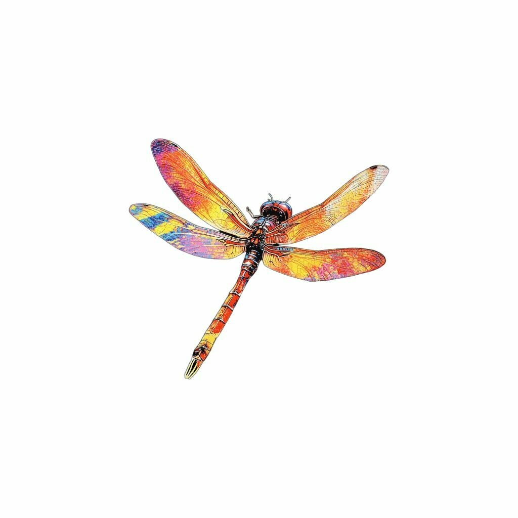 Термонаклейка на одежду "Стрекоза" 9см*8,5см