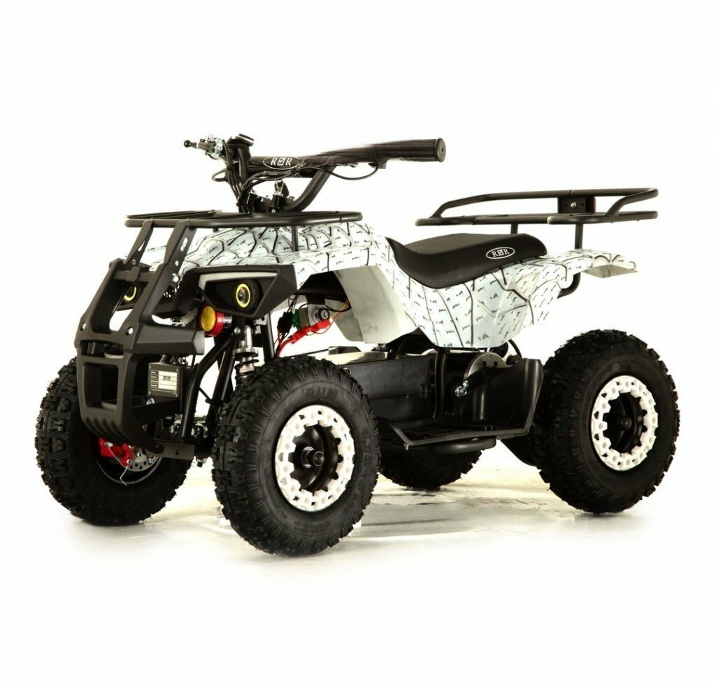 Электроквадроцикл RiverToys TIKI Spider, для детей 3-8 лет, 40км/ч, 3 аккумулятора, белый