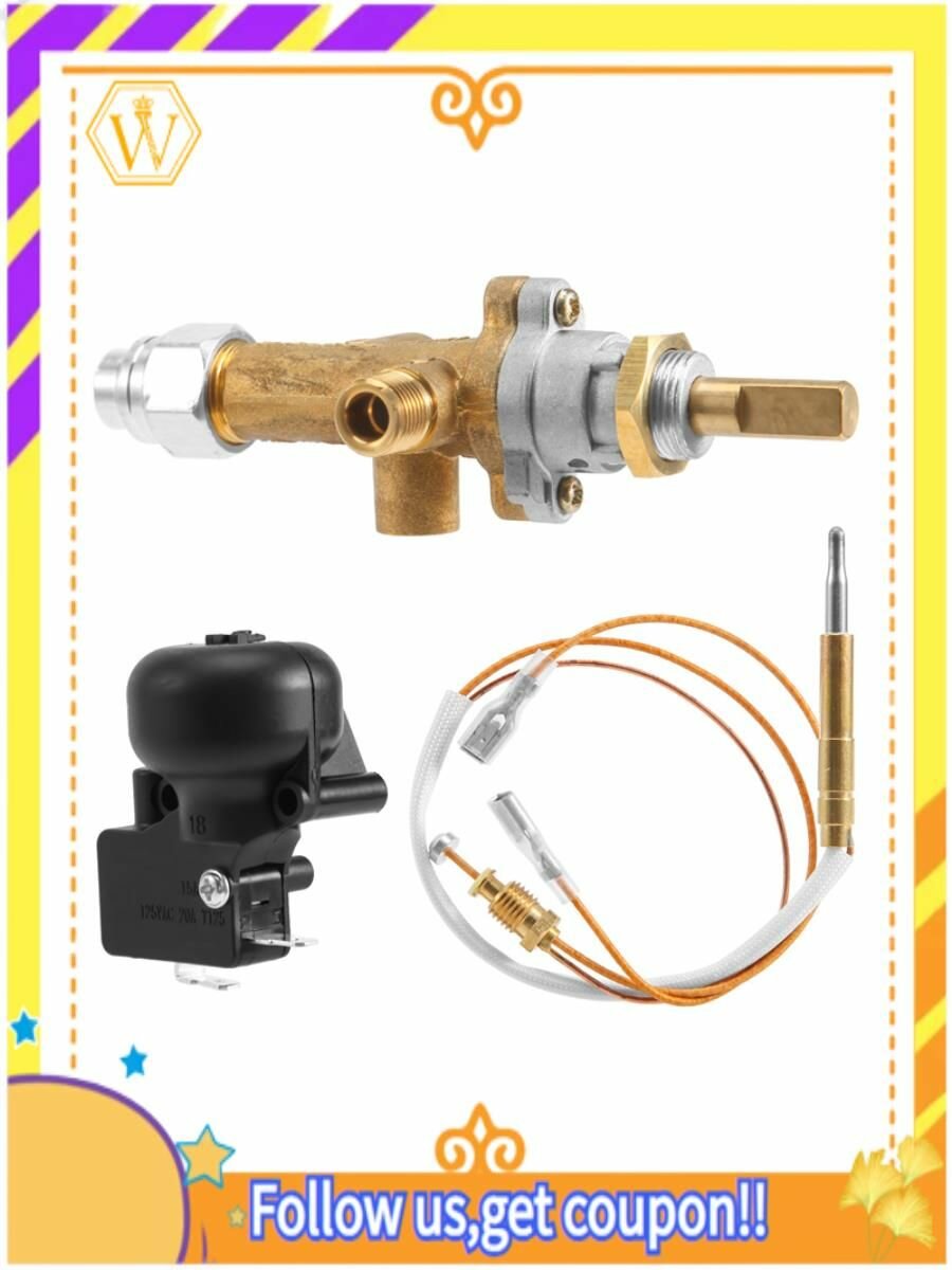 Газовый клапан управления обогревателем патио Датчик термопары Ручка переключателя сброса Пропан Lpg Управление пожарной ямой Набор пилотных