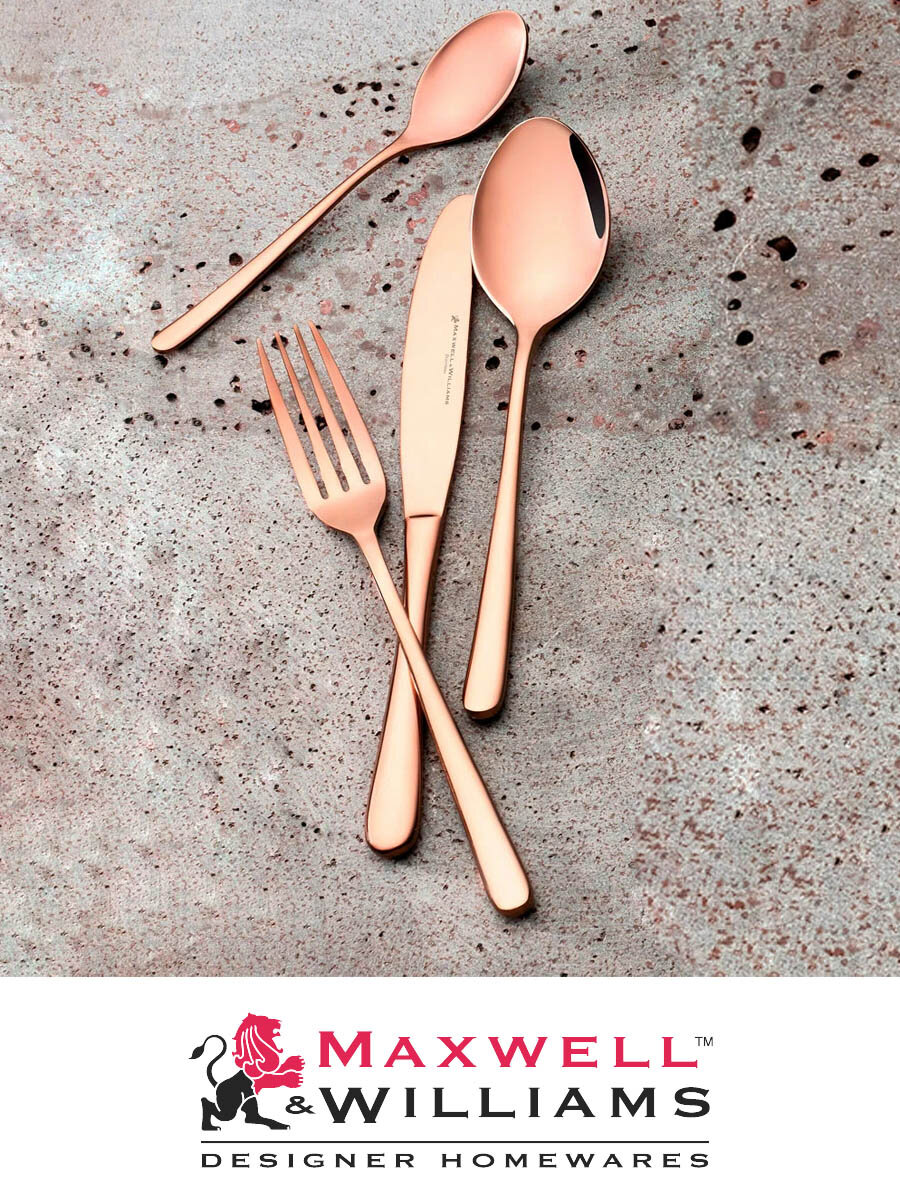 Набор столовых приборов Maxwell & Williams Leveson 24 предмета на 6 персон, медь