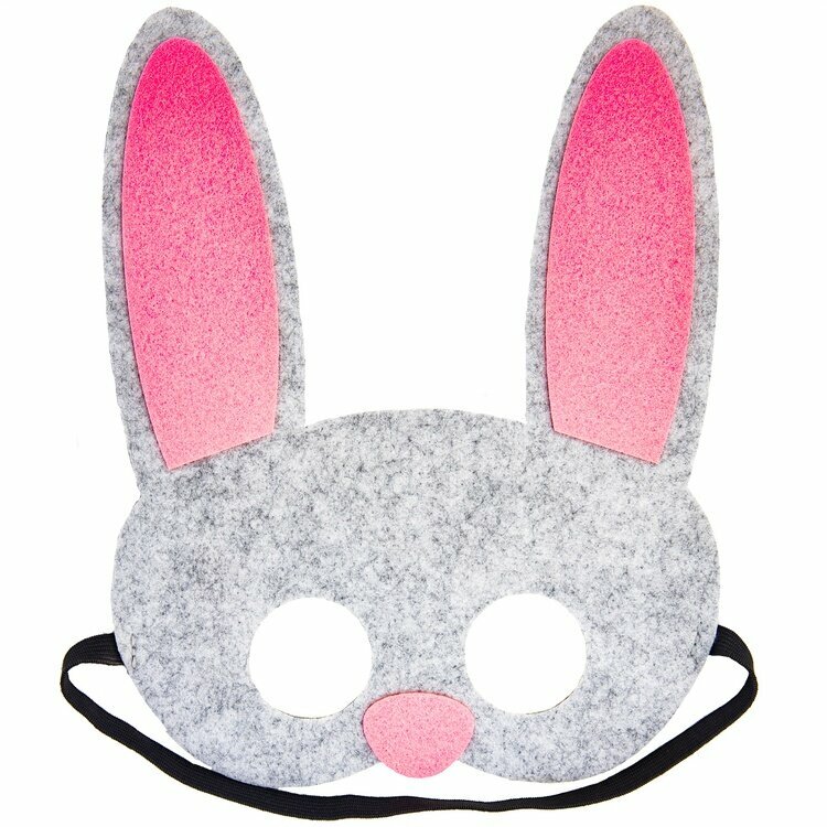 Маска Заяц серый фетровая