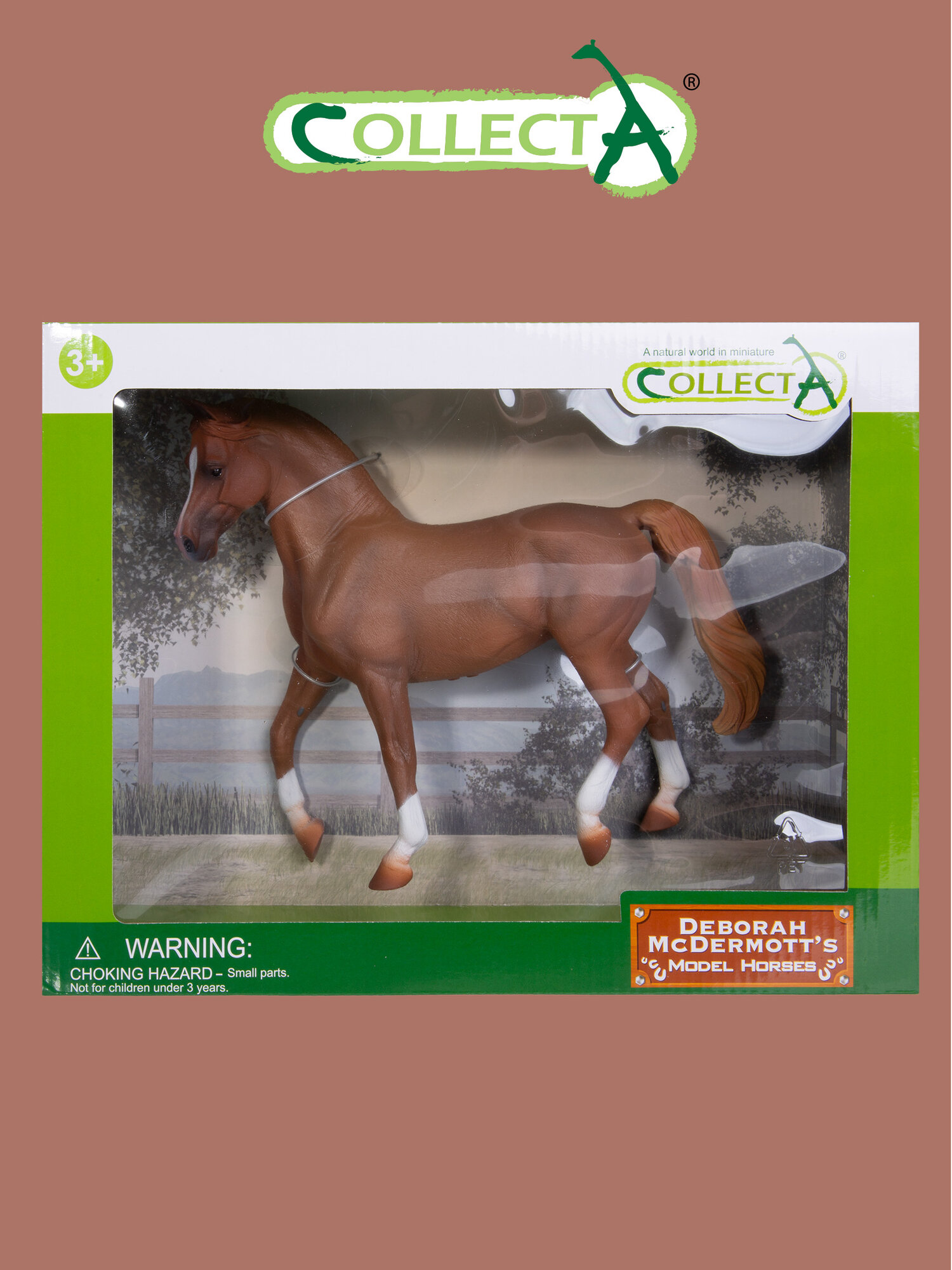 Фигурка животного Collecta Лошадь Кобыла Арабская каштановая, Deluxe в подарочной упаковке 89884