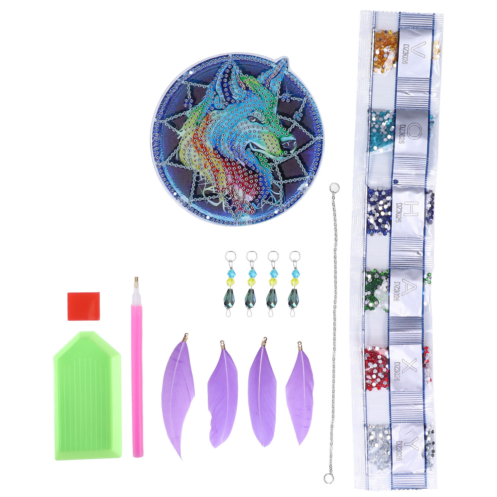 Подвеска для алмазной живописи «Король волков, ловец снов», украшение для окна в стиле алмазной живописи, подарок.