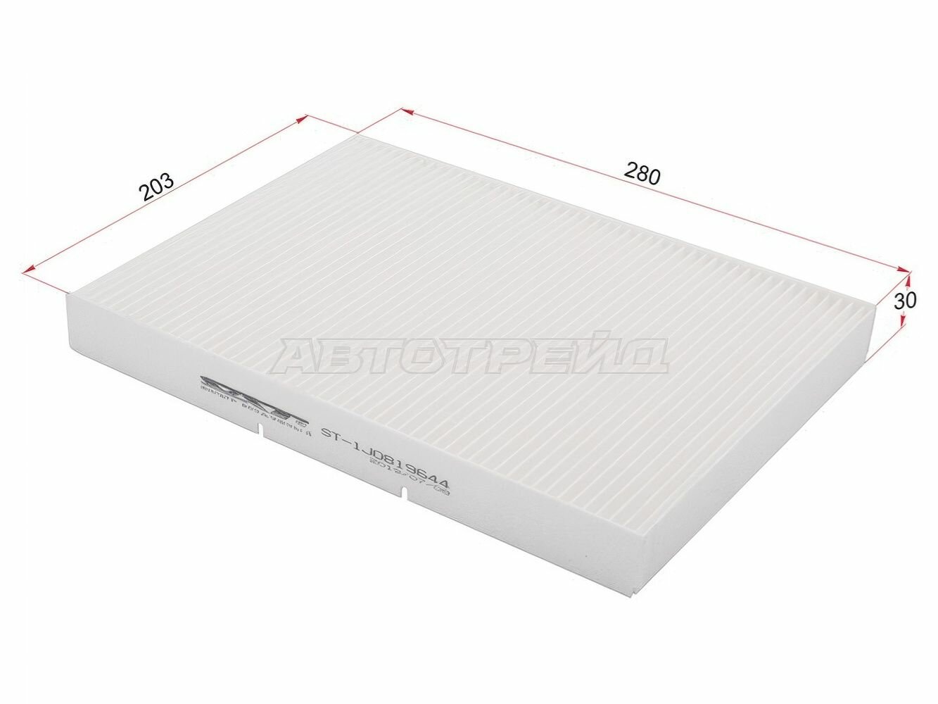 Фильтр салона для Шкода Октавия, Фольксваген Гольф, Пассат, Поло арт ST1J0819644 SAT