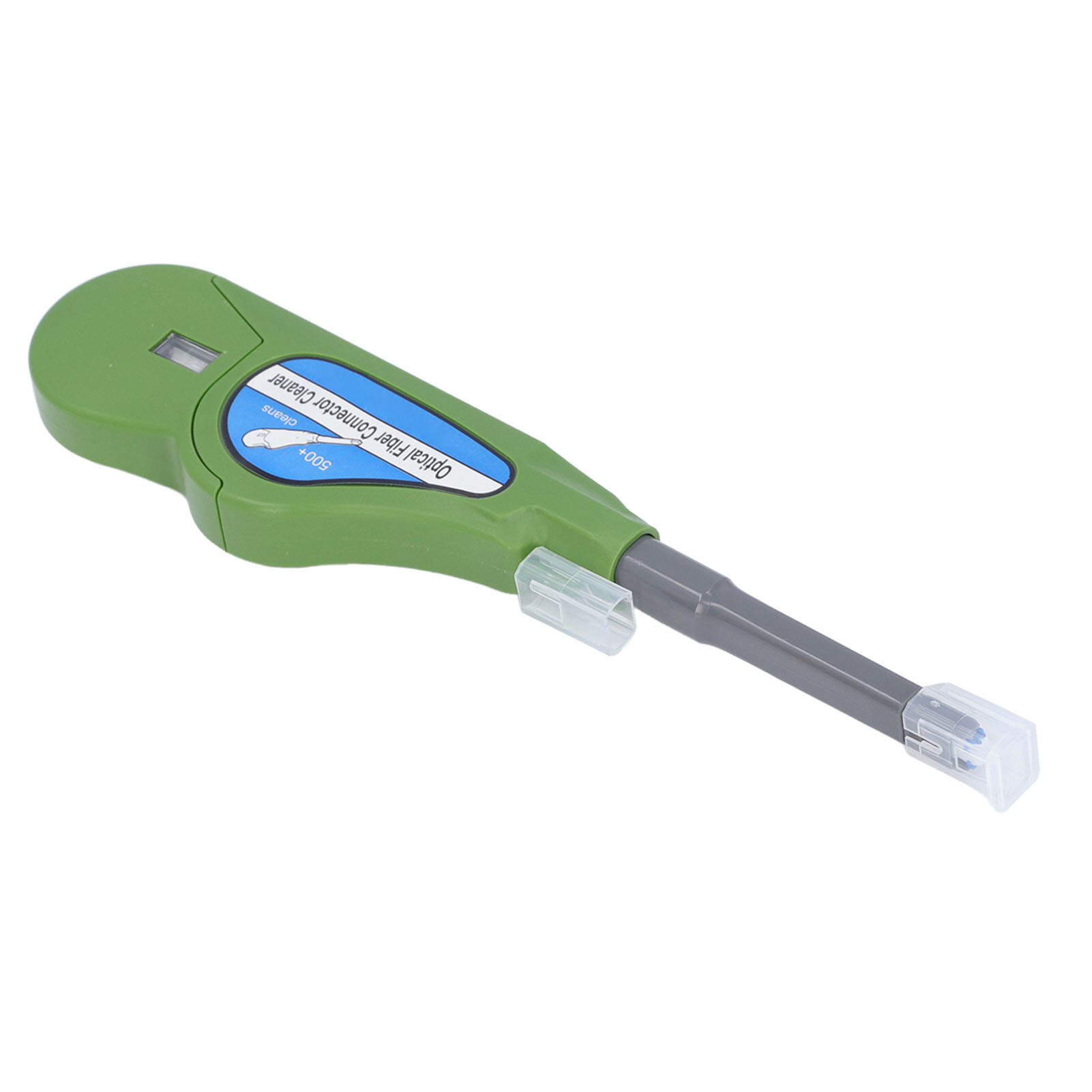 Портативный карандаш для чистки оптоволокна с видимым окном для очистки торцевой поверхности оптоволоконного разъема MPO MTP, зеленый