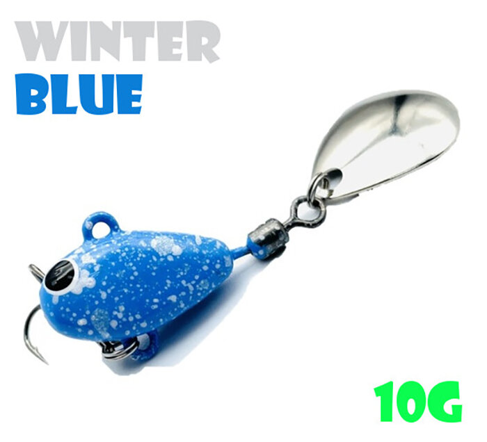 Блесна Тейл-Спиннер для рыбалки Uf-Studio Hurricane 10g #Winter Blue