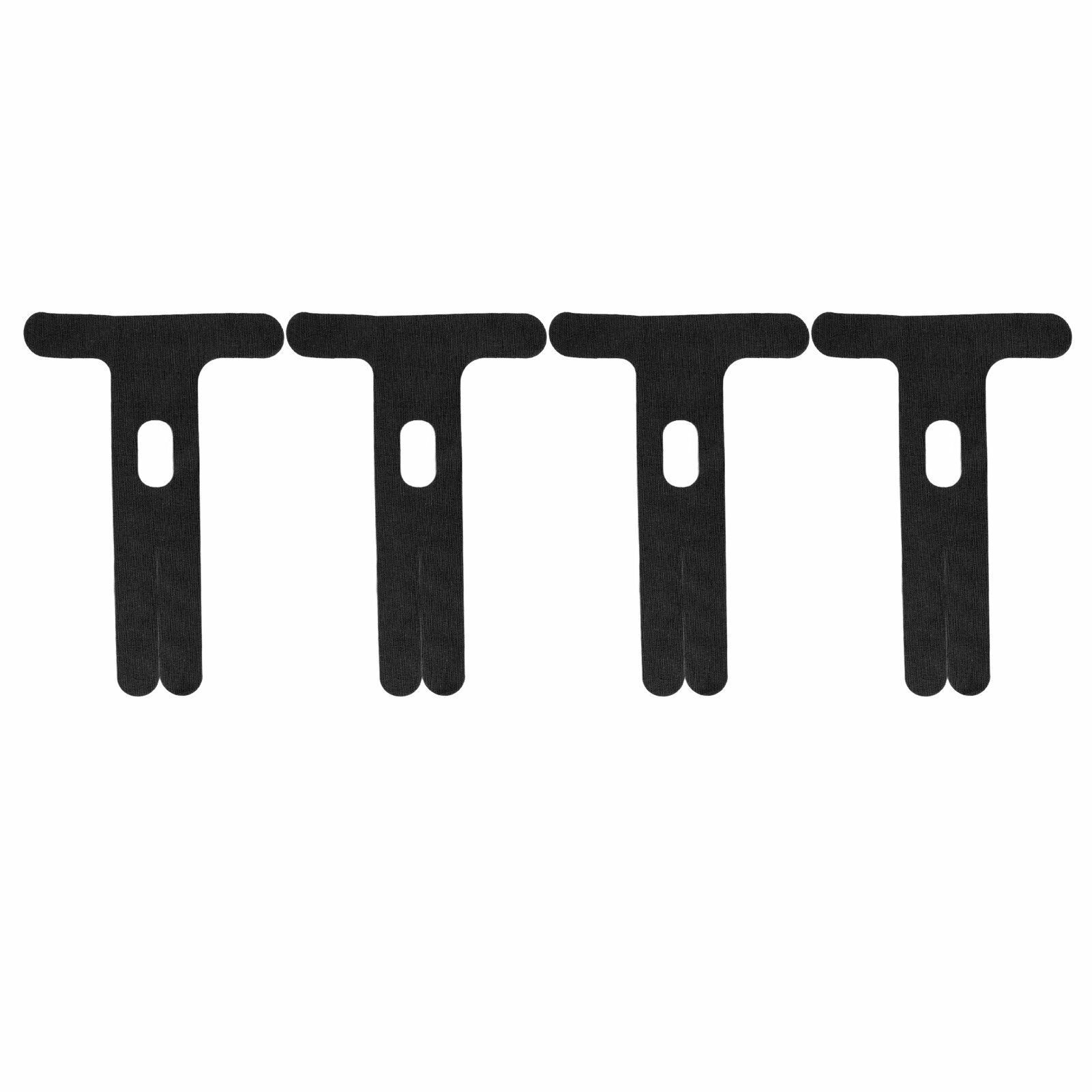 4 шт. предварительно нарезанной водонепроницаемой дышащей эластичной спортивной тейп-ленты для поддержки мышц локтя для бега, баскетбола, черного цвета