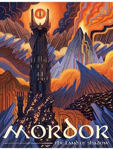 Алмазная мозаика на подрамнике "Властелин колец" круглые бриллианты 40х50см