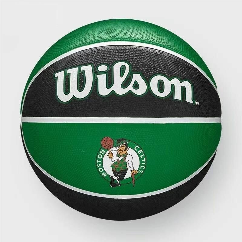 Мяч баскетбольный Wilson NBA Team Boston Celtics #7, WTB1300IBBOSCN, черный зеленый, размер 7