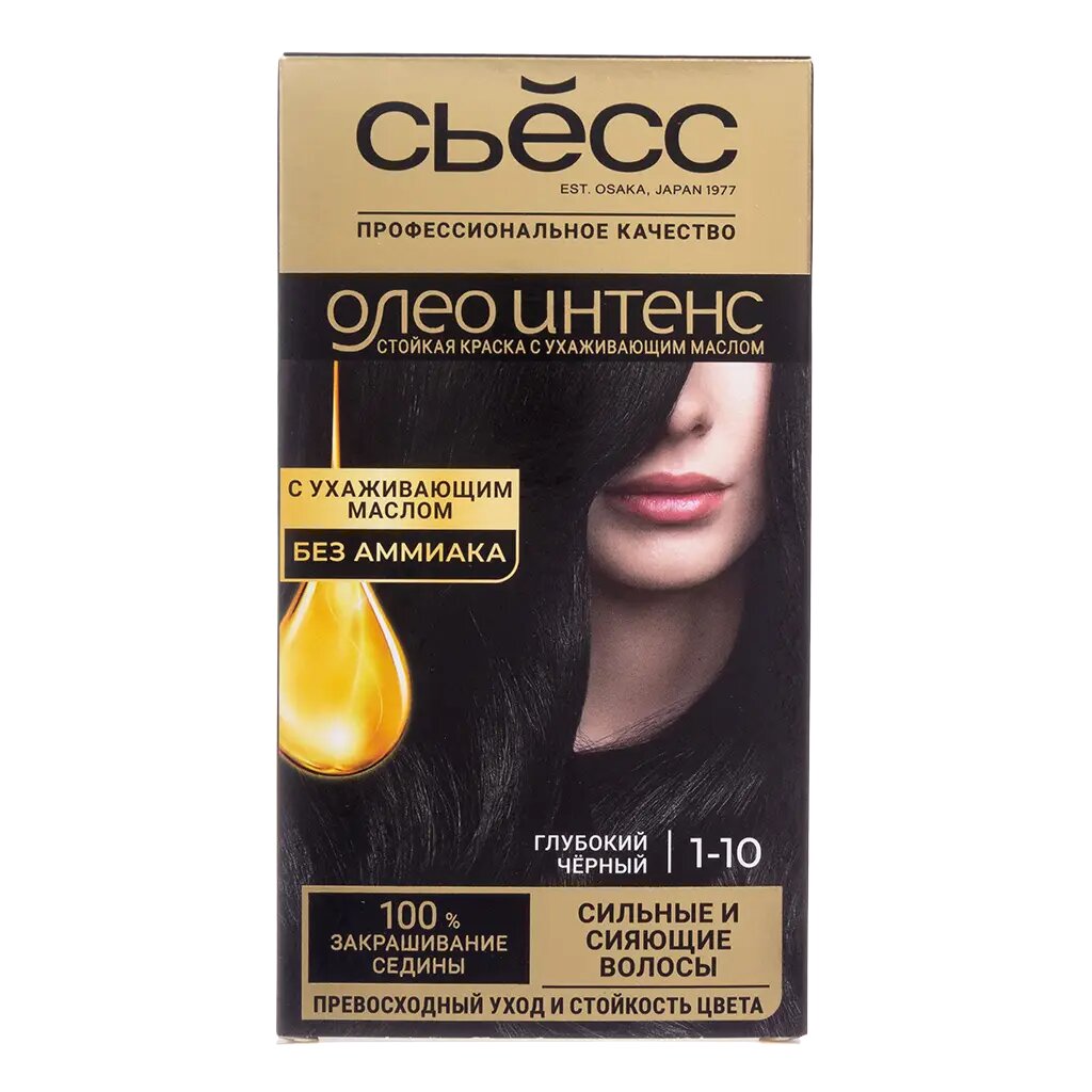 SYOSS Oleo Intence Краска с маслом-активатором 1-10 Глубокий черный 115 мл 1 шт