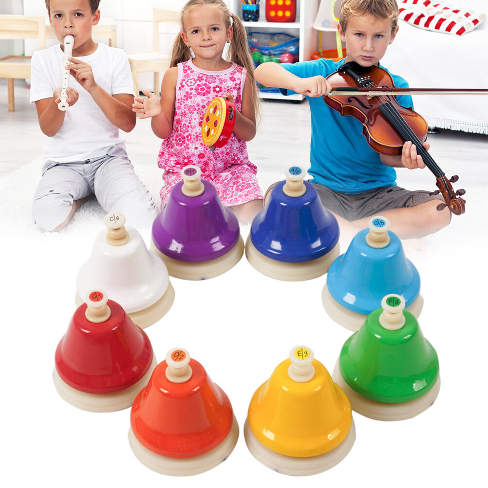 8 нот колокольчик детская игрушка музыка Радуга набор ударных инструментов обучающая игрушка для начинающих подарок
