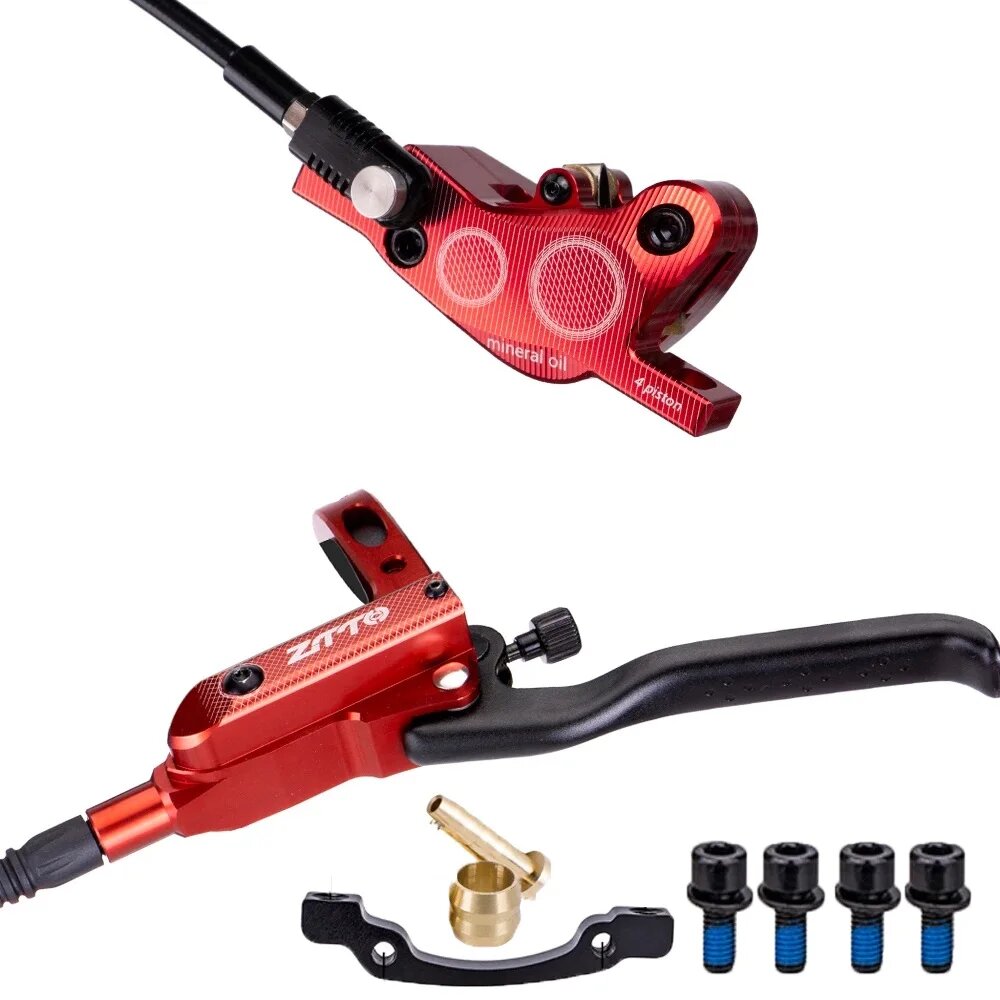 ZTTO M840 Гидравлические тормоза для велосипеда Красный, L 80cm Red-Metal