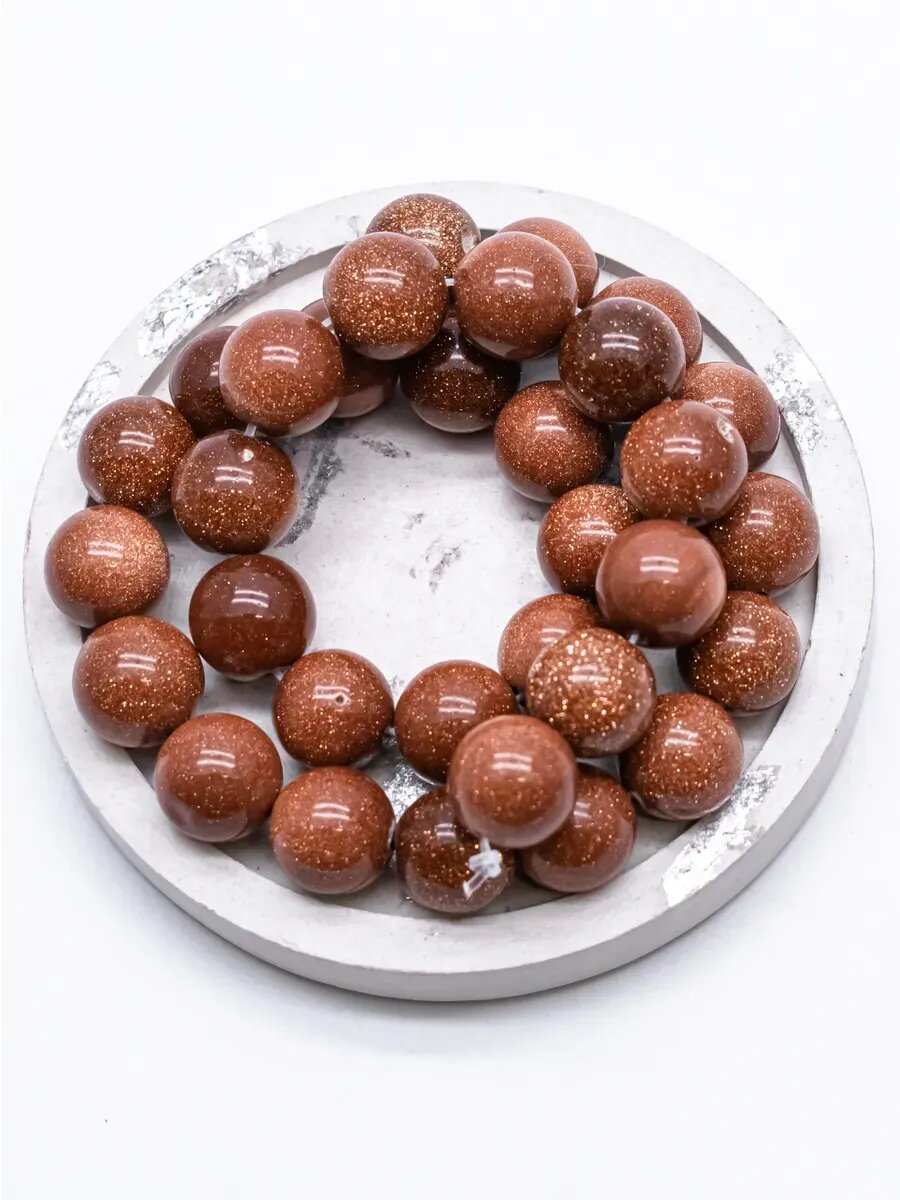 0838 Круглые камушки для колье темно-терракотовый 12 мм 1 шт