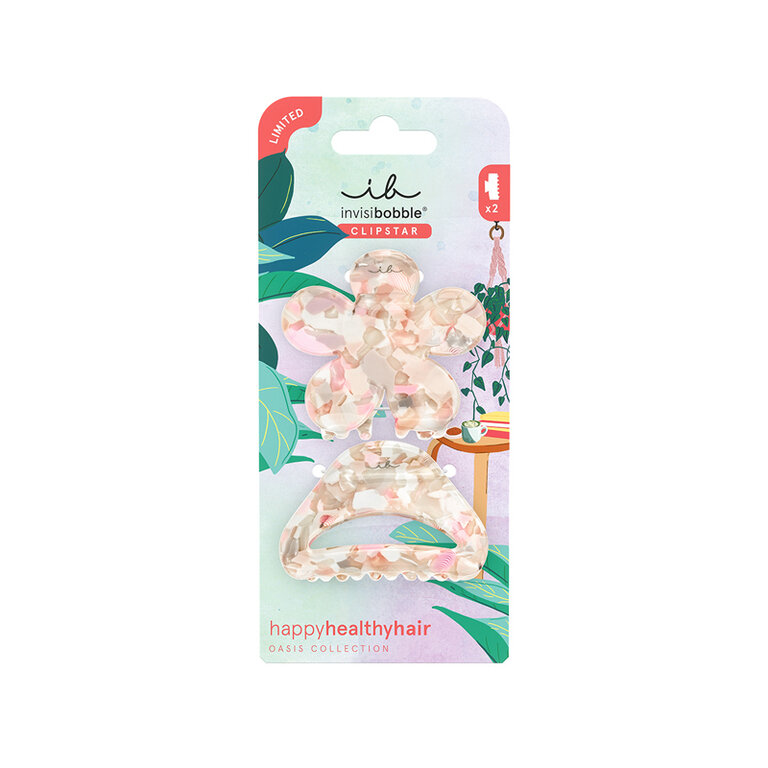 INVISIBOBBLE CLIPSTAR Oasis Refreshed Bloom Заколка-крабик CLIPSTAR Oasis Refreshed Bloom (размер M) 2 шт