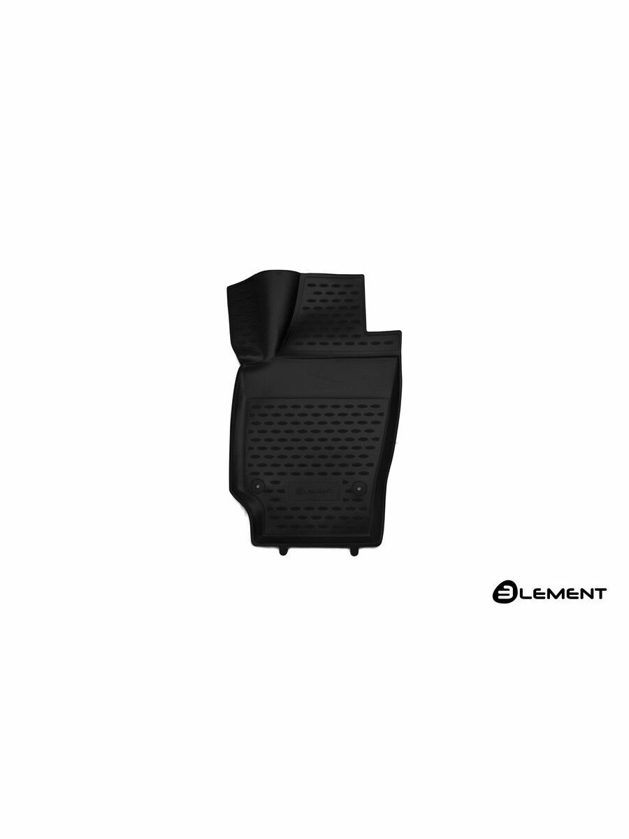 Коврик 3D в салон для VOLKSWAGEN Polo (V, Vp) 2009-2020, передний левый, хб, 1 шт. (полиуретан) / Фольксваген Поло