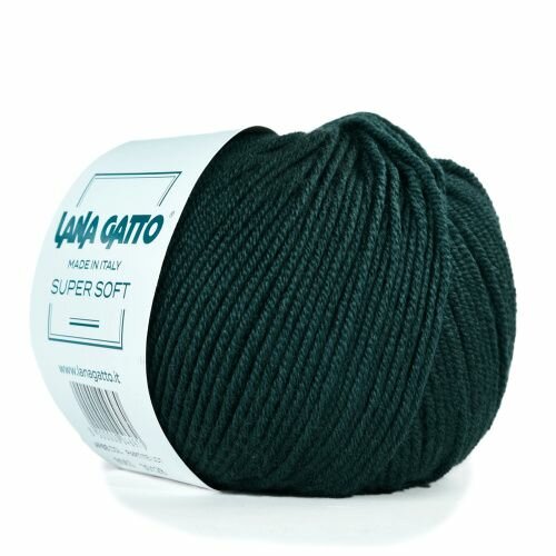 Пряжа Lana Gatto Super Soft (1 моток) 08563 тёмно-зелёный