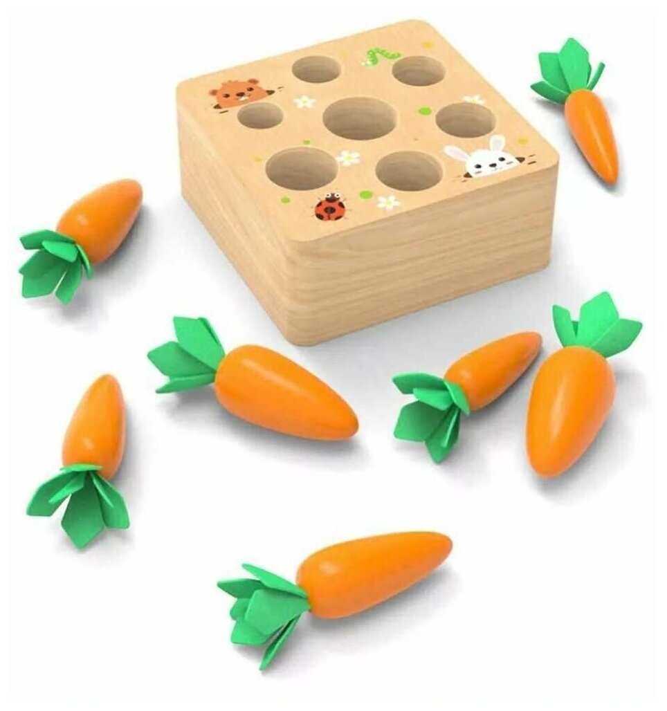 Сортер "Морковки" по методу М. Монтессори для малышей ZH