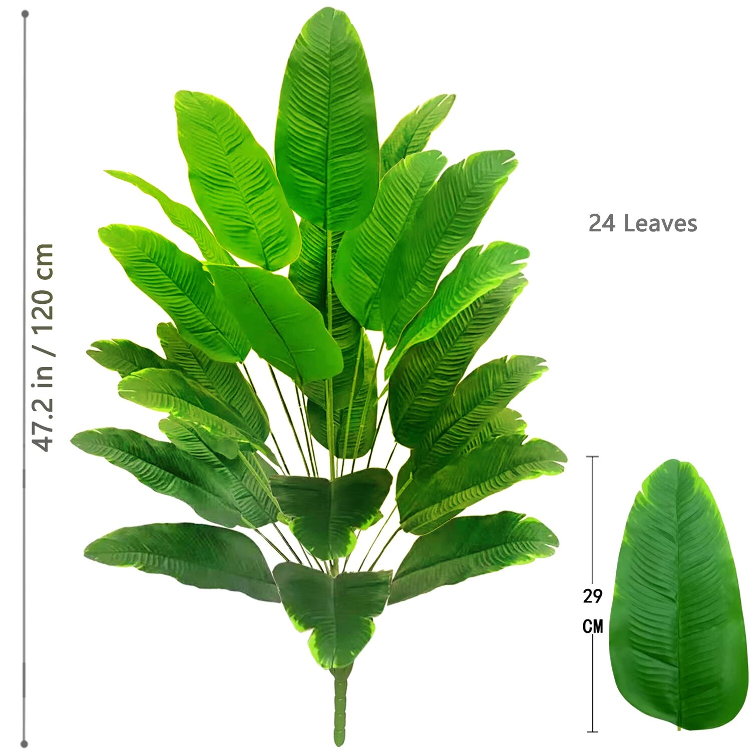 Большое Искусственное Тропическое Пальмовое Дерево С Листьями Банана, Имитация Стрелиции, Пластиковое, Для Декора Дома И Сада