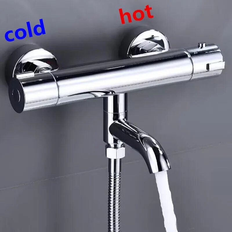 Хромированные термостатические смесители для душа NoEnName_Null