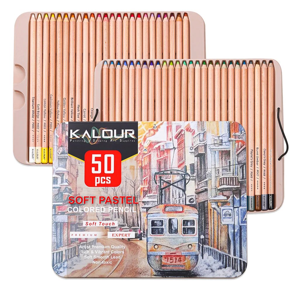 KALOUR 50 Цветных Карандашей 2B