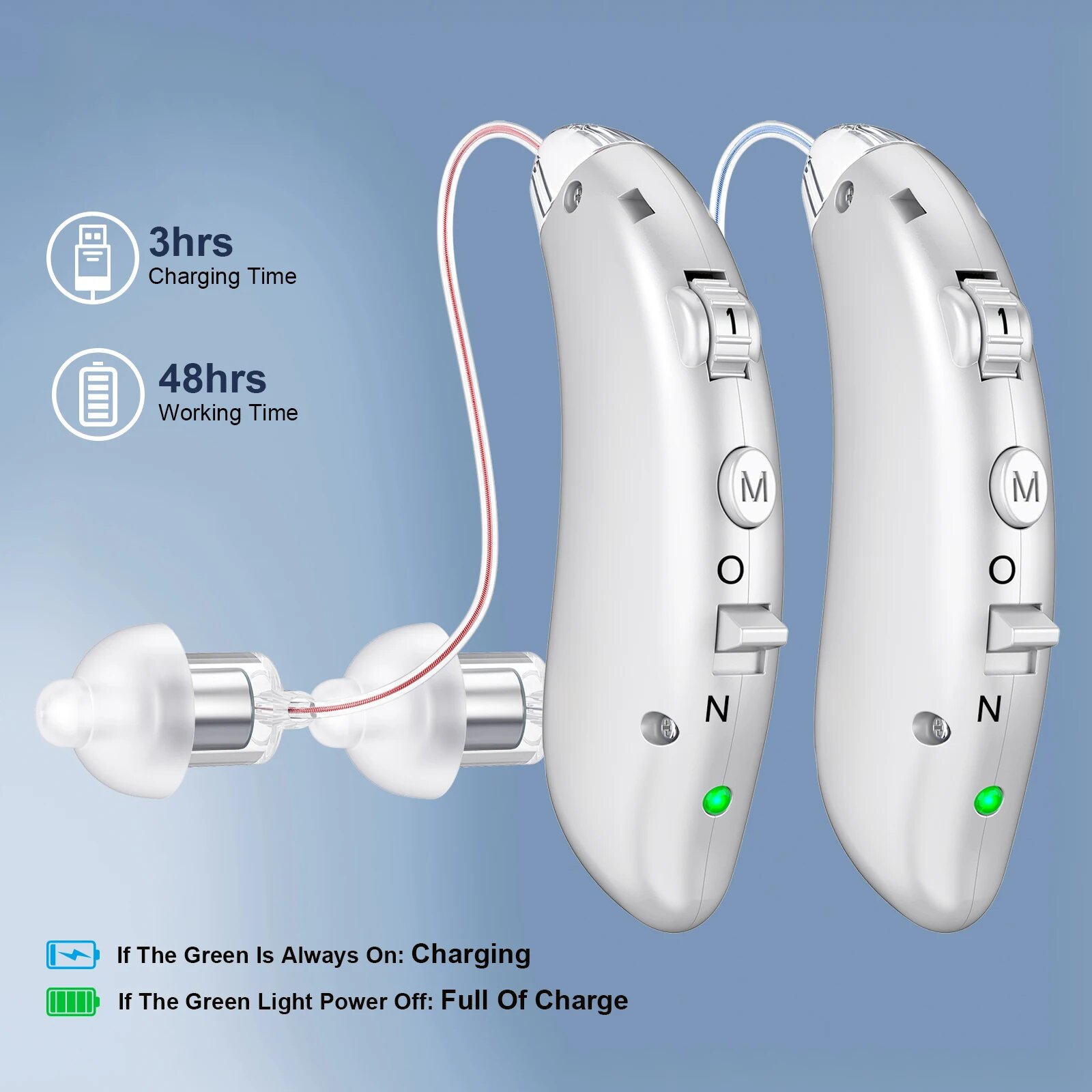 Цифровой слуховой аппарат K&FCOPTEE M807Silver
