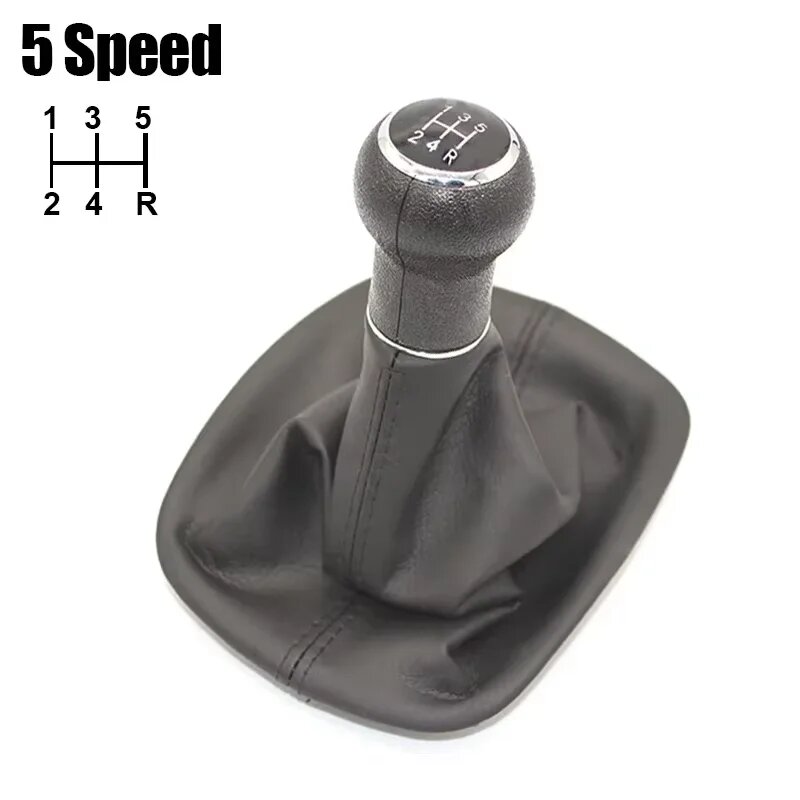 Новая 5/6-скоростная ручка переключения передач, кожаные чехлы для багажника, чехол Black 5 Speed