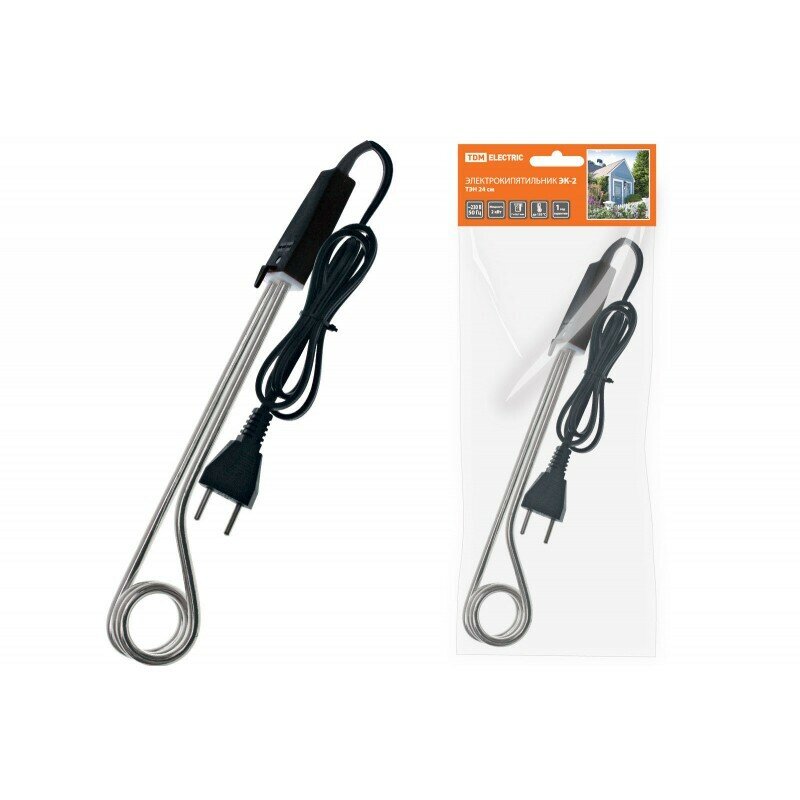 Электрокипятильник TDM ЭК-2, 230 В, 2 кВт, ТЭН 24 см SQ2505-0004