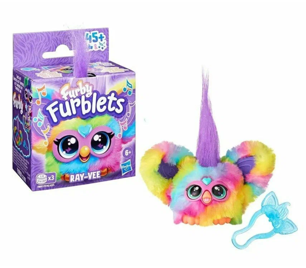 Интерактивная мягкая игрушка брелок Hasbro Furby RAY-VEE 45 звуков F8897