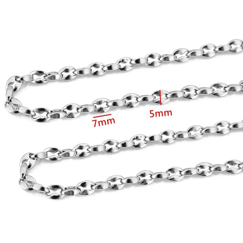 1-метровая большая цепочка из нержавеющей стали для партии цветов, толстая большая цепочка ручной работы, изготовление ювелирных изделий своими руками, браслет, ожерелье, ювелирная цепочка