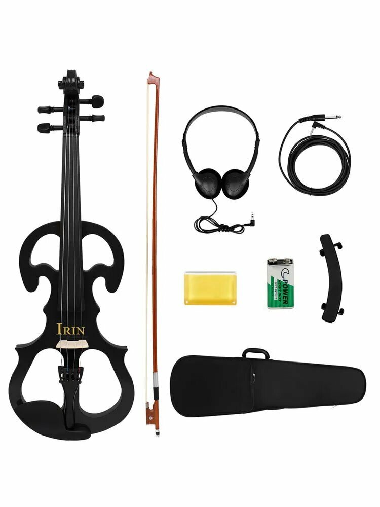 KNOW EASY-Электроскрипка 4/4 / Скрипка для начинающих / Струнный музыкальный инструмент