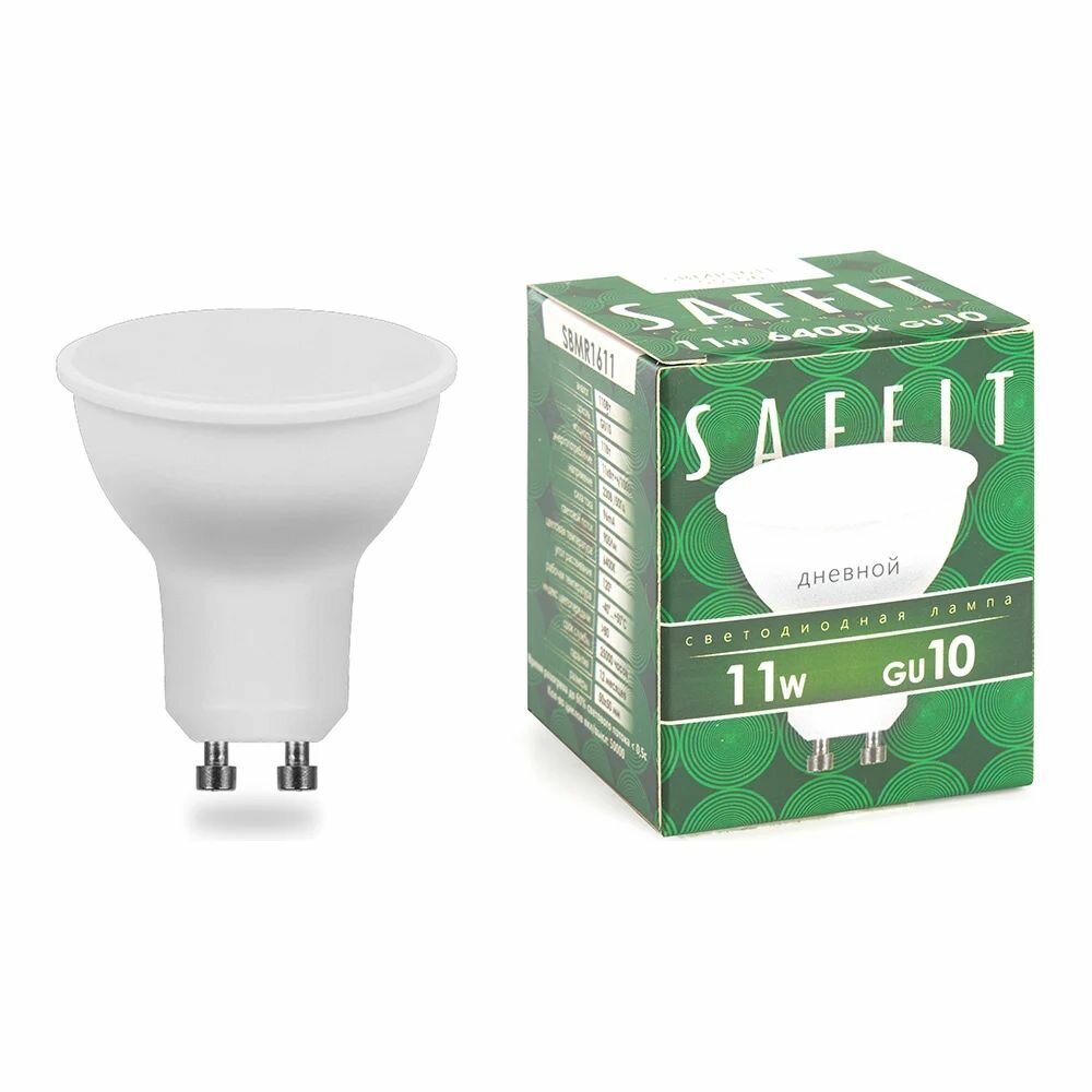 Светодиодная лампа SAFFIT SBMR1611 11W GU10 6400K 230V MR16 55156
